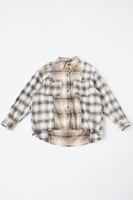 UO Kaden Raw Edge Check Shirt | Urban Outfitters UK