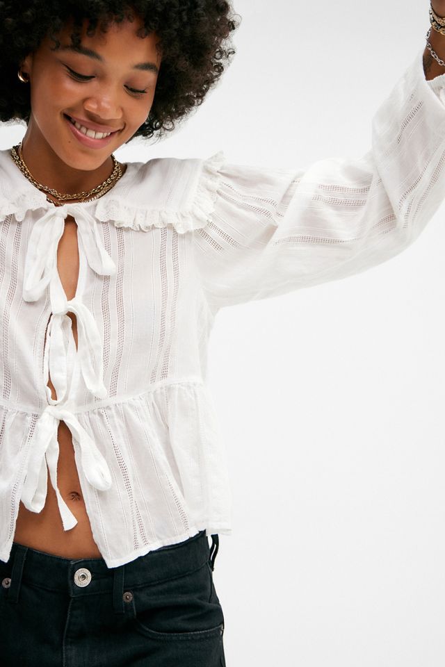 Kimchi Blue Olive Blouse | Urban Outfitters UK