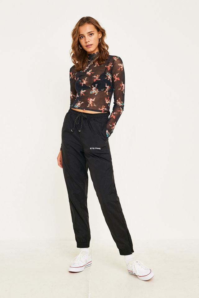 UO Cherub Print Mesh Funnel Neck Top | Urban Outfitters UK