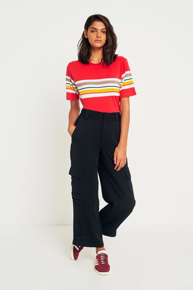 UO Red Striped T-Shirt | Urban Outfitters UK