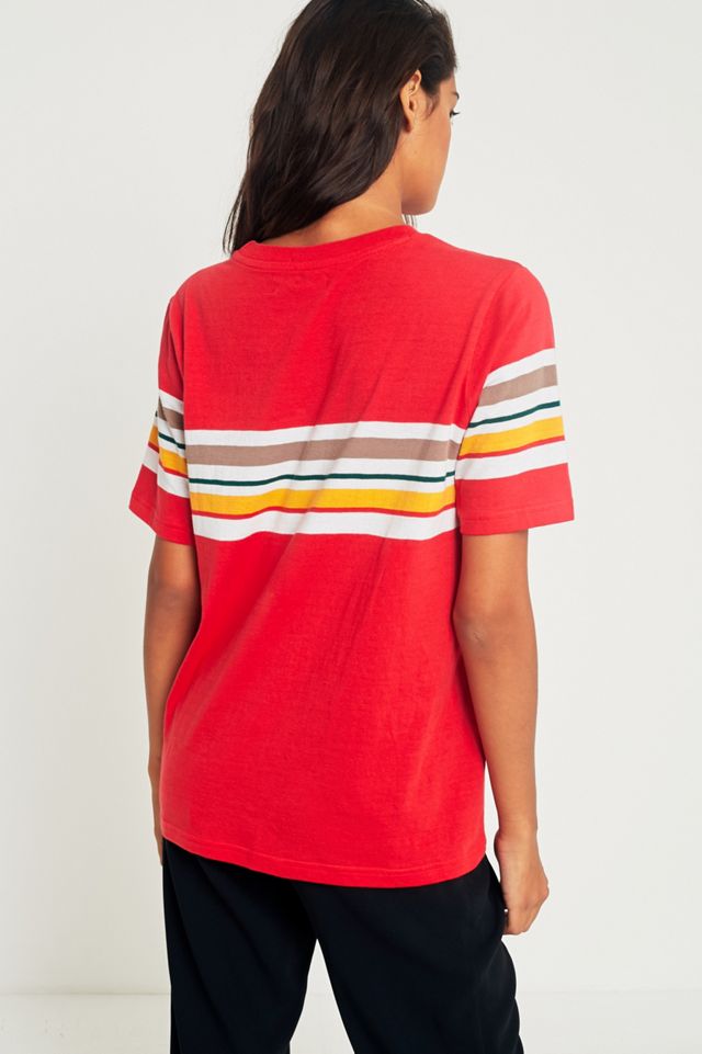 UO Red Striped T-Shirt | Urban Outfitters UK