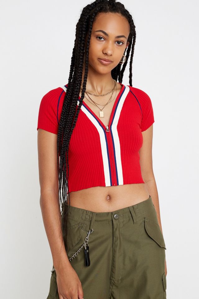 UO Sporty Zip-Through Top | Urban Outfitters UK