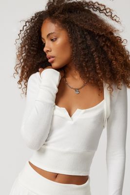 Women's Crop Tops | Long Sleeve Crop Tops + T-Shirts | Urban Outfitters UK