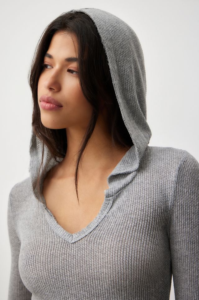 Out From Under Hooded Lias Notch Neck Top | Urban Outfitters UK
