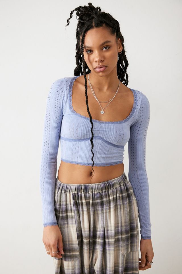 Out From Under Pointelle Long Sleeve Top | Urban Outfitters UK