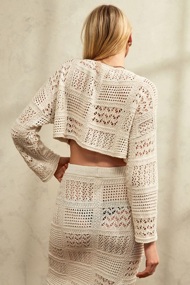 UO Patchwork Open Knit Jumper | Urban Outfitters UK