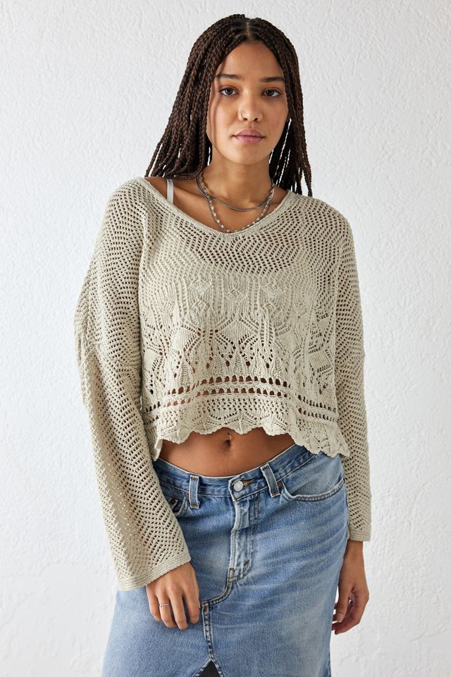 UO Open Stitch Slouchy Jumper | Urban Outfitters UK