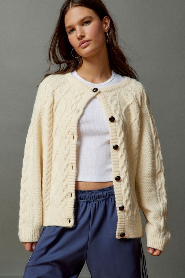 BDG Alexandra Cable Knit Cardigan | Urban Outfitters UK