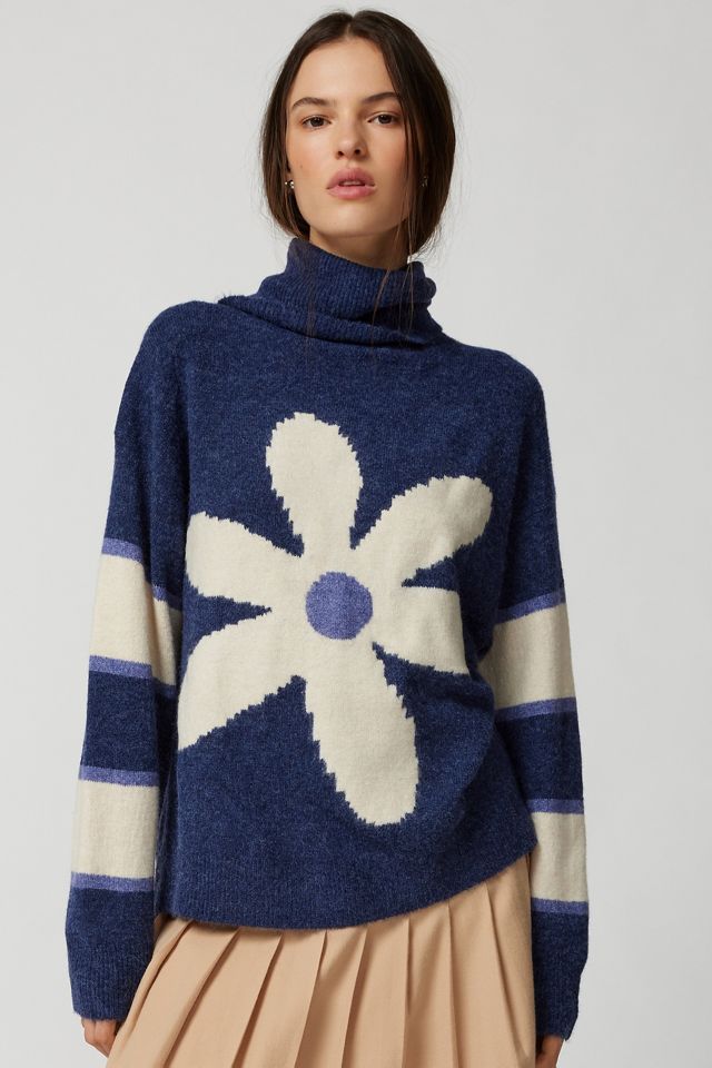 UO Tinsley Oversized Flower Jumper | Urban Outfitters UK