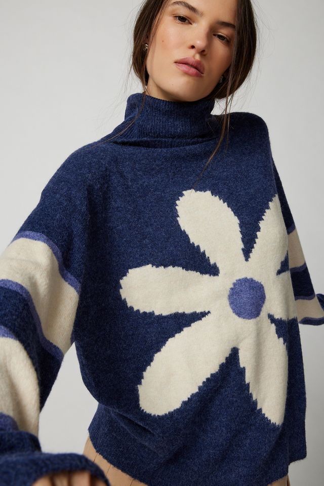 UO Tinsley Oversized Flower Jumper | Urban Outfitters UK