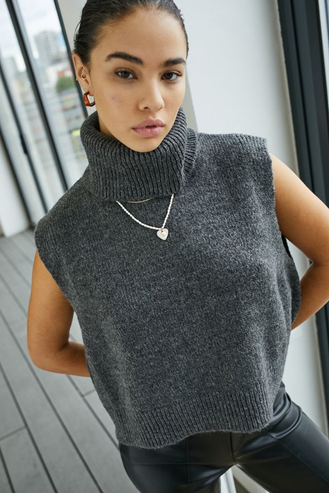 UO Luna Roll Neck Tank Top | Urban Outfitters UK