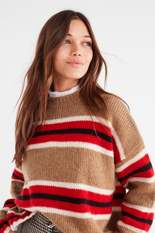UO Oversized Striped Boyfriend Jumper | Urban Outfitters UK