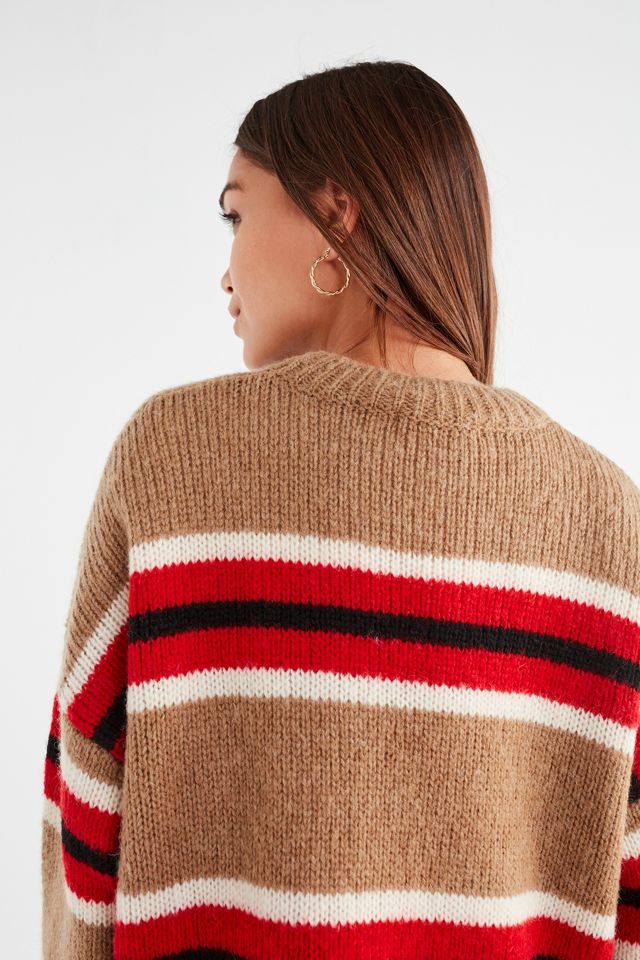 UO Oversized Striped Boyfriend Jumper | Urban Outfitters UK