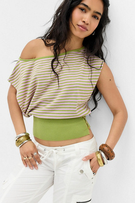UO Shay Off-Shoulder Button Top | Urban Outfitters UK