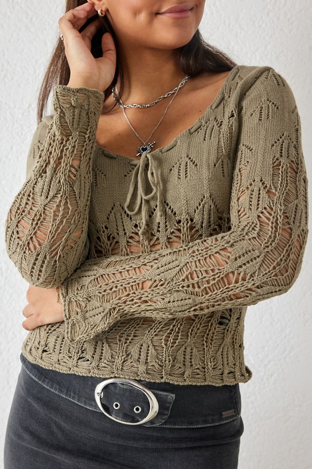 UO Laddered Knit Fairycore Top | Urban Outfitters UK