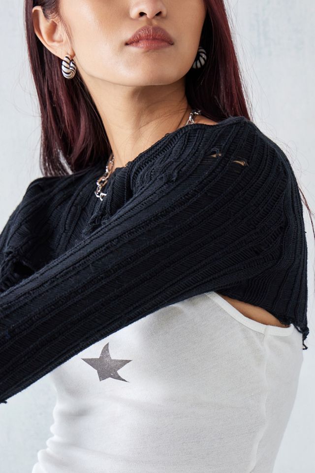 UO Laddered Distressed Knit Shrug | Urban Outfitters UK