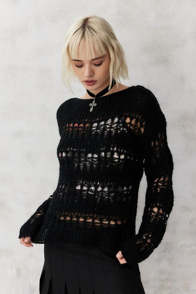UO Cobweb Knit Jumper | Urban Outfitters UK