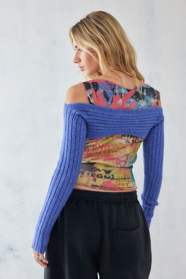 UO Off-The-Shoulder Cosy Knitted Shrug | Urban Outfitters UK