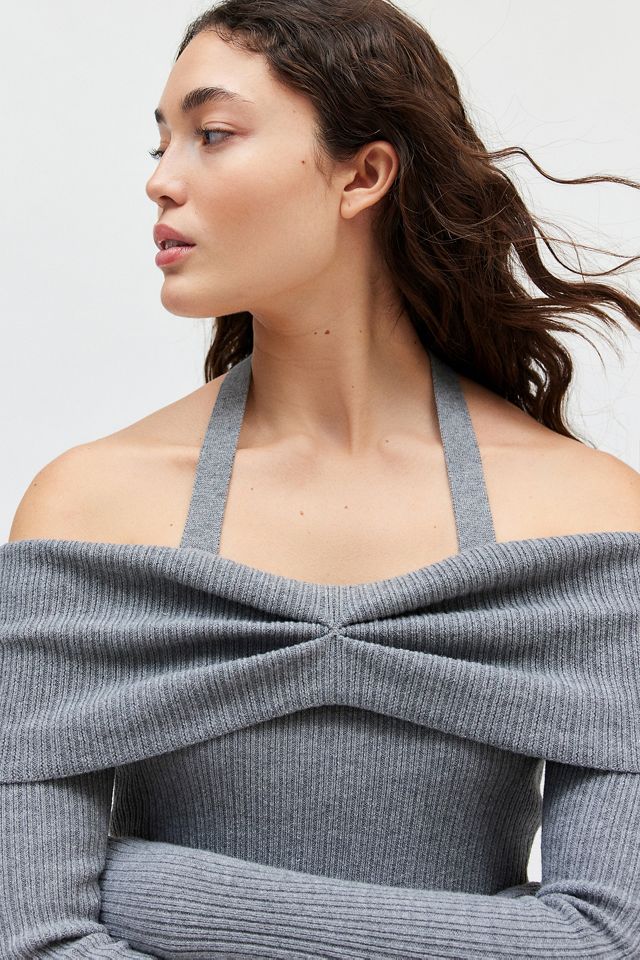 UO Devon Off-The-Shoulder Rib Knit Top | Urban Outfitters UK