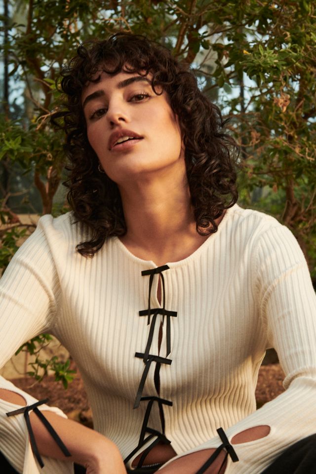 Kimchi Blue Peyton Bow Cardigan | Urban Outfitters UK