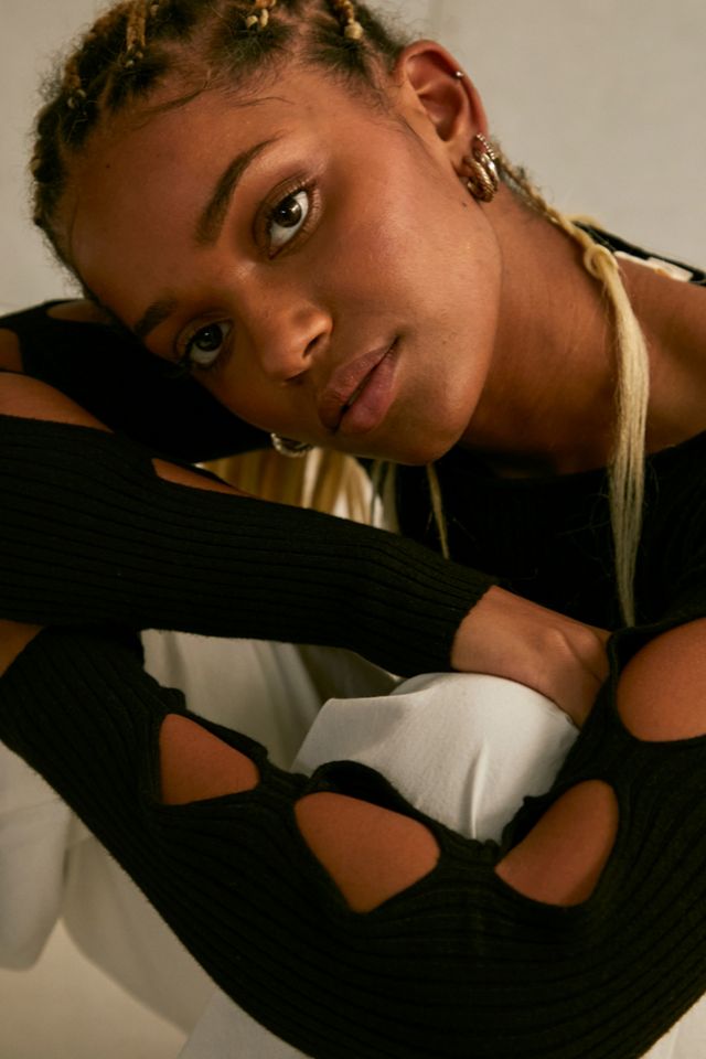 UO Cut-Out Knit Slash Top | Urban Outfitters UK