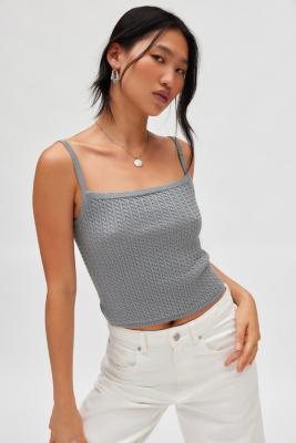 BDG Pamela Cable Knit Sweater Cami | Urban Outfitters UK