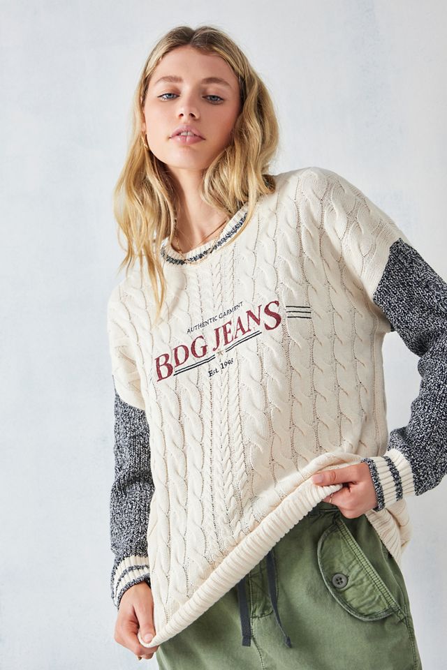 BDG Twist Knit Boyfriend Jumper | Urban Outfitters ES