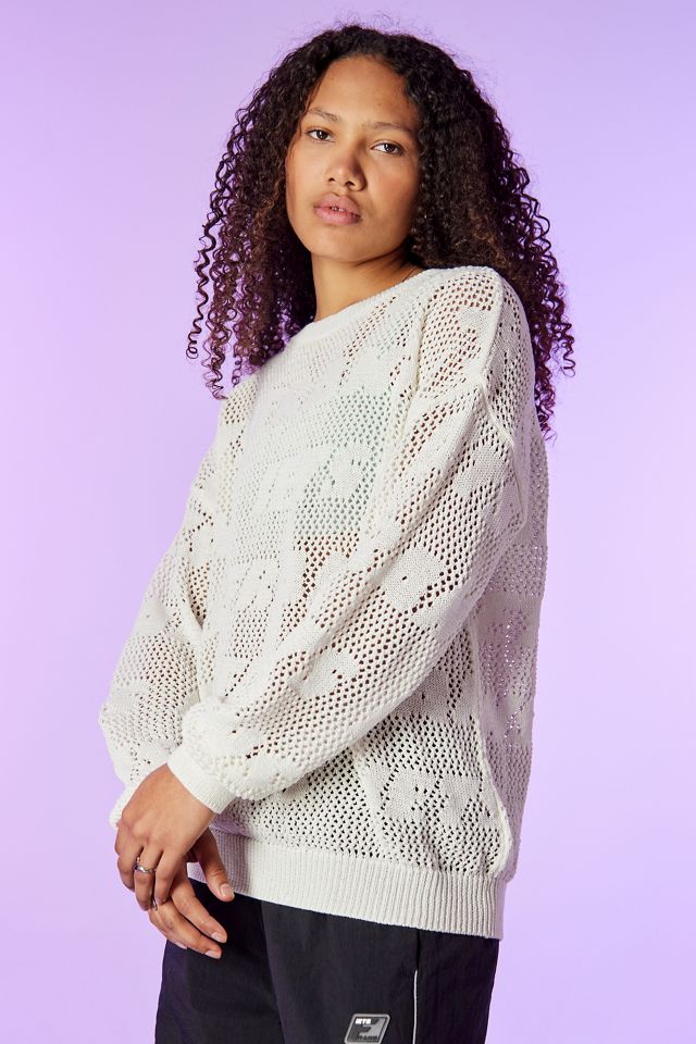 iets frans... Lattice Mesh Boyfriend Jumper | Urban Outfitters UK