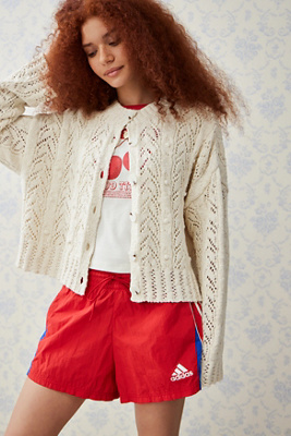 UO Slubby Knit Crew Cardigan | Urban Outfitters UK