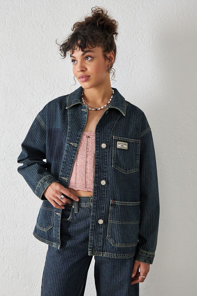 BDG Indigo Tint Pinstripe Denim Jacket | Urban Outfitters UK