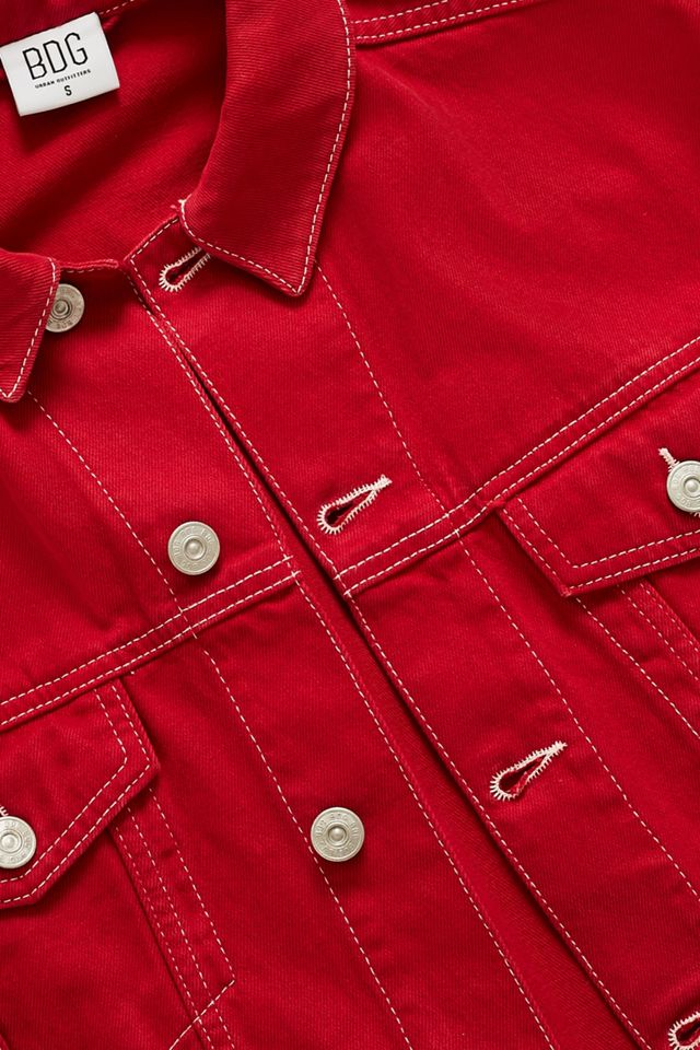 UO Cherry Western Denim Jacket | Urban Outfitters UK