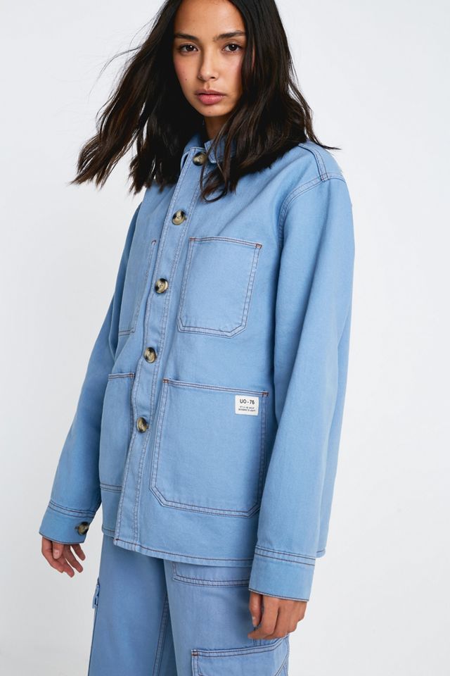 BDG Blue Longline Utility Jacket | Urban Outfitters UK