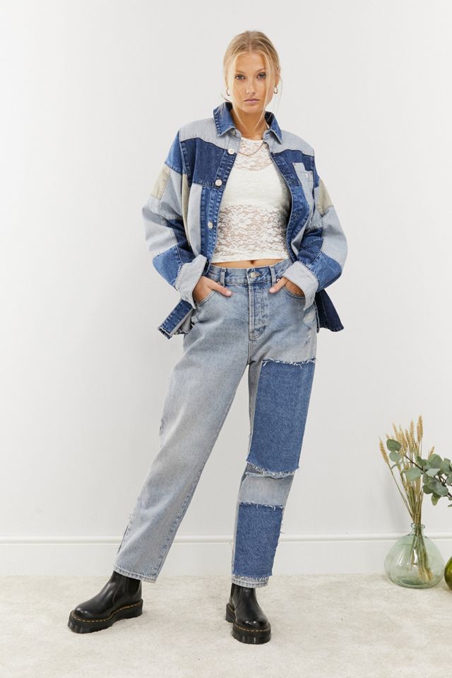 BDG Patchwork Denim Shacket | Urban Outfitters UK