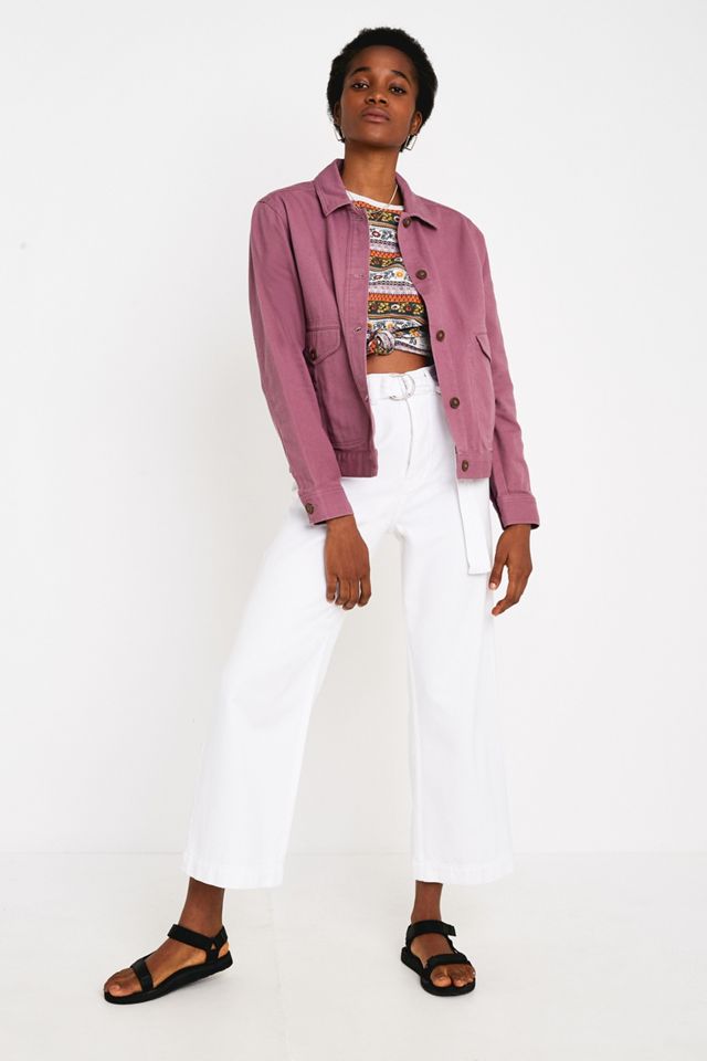 UO Pink Cotton Workwear Jacket | Urban Outfitters UK