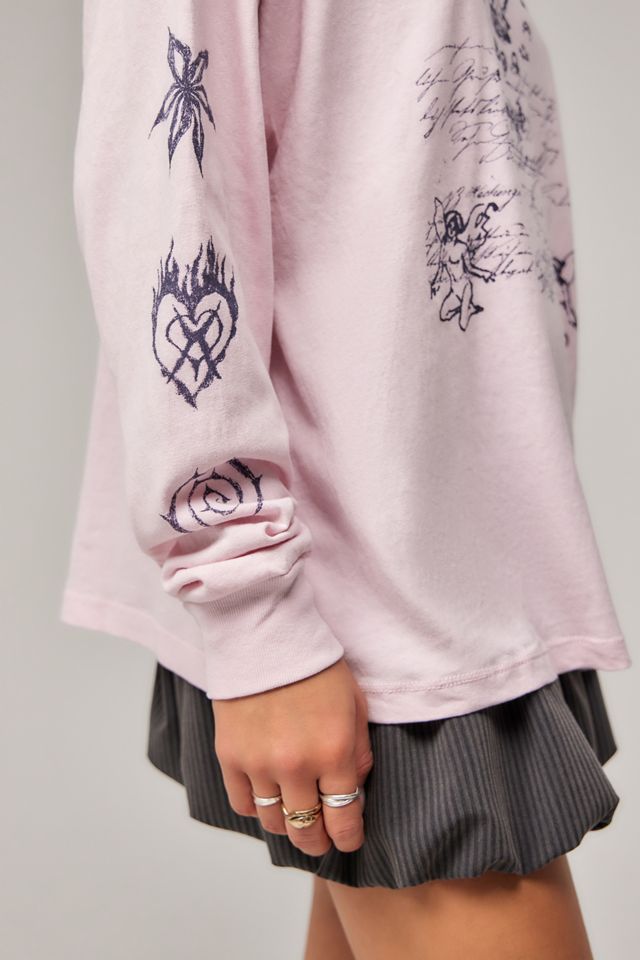 UO Spencer Tattoo Print T-Shirt | Urban Outfitters FR