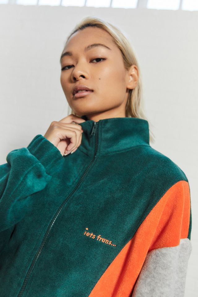 iets frans... Panelled Zip-Through Fleece | Urban Outfitters UK