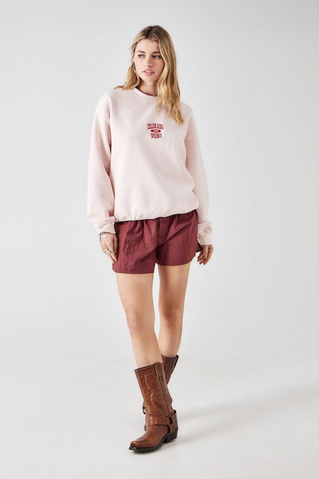 UO Pink Colorado Spring Crew Neck Sweatshirt | Urban Outfitters UK