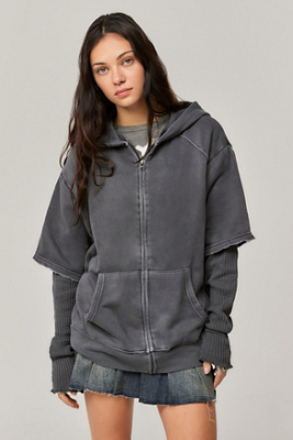 BDG Jaycee Double Layer Hoodie | Urban Outfitters UK