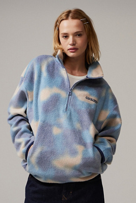 iets frans... Watercolour Half-Zip Fleece | Urban Outfitters UK
