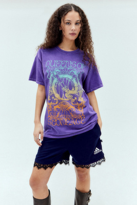 UO Purple Queens Of The Stone Age Dad T-Shirt | Urban Outfitters UK