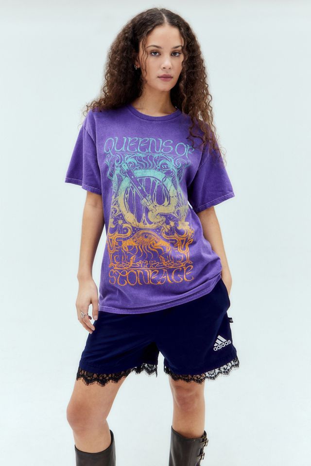 UO Purple Queens Of The Stone Age Dad T-Shirt | Urban Outfitters UK