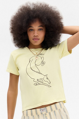 UO SHEET Magazine Tatty Tilia Horse Relaxed T-Shirt | Urban Outfitters UK