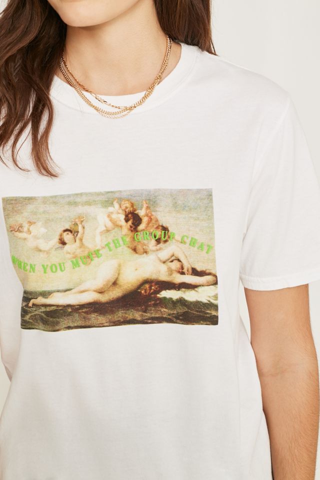 When You Mute The Group Chat Cherub T-Shirt | Urban Outfitters UK
