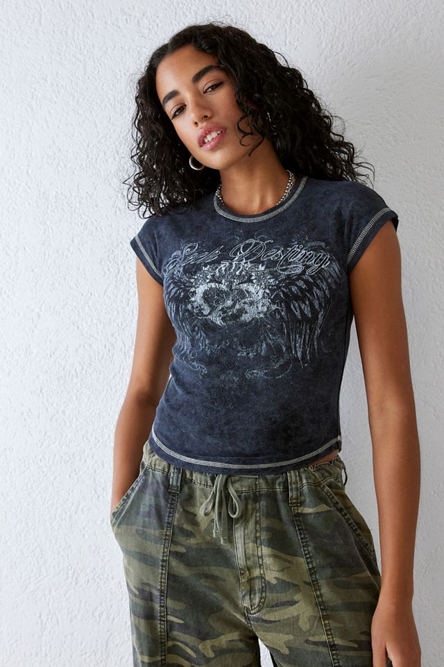 Uo Seek Destiny Cap Sleeve T Shirt Urban Outfitters Uk