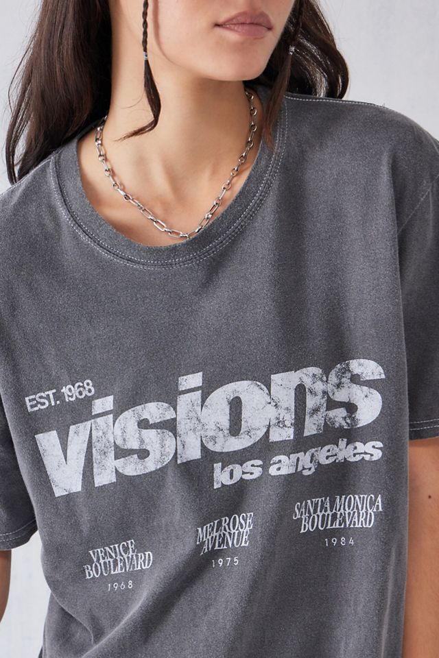 UO Grey Visions Boyfriend T-Shirt | Urban Outfitters UK