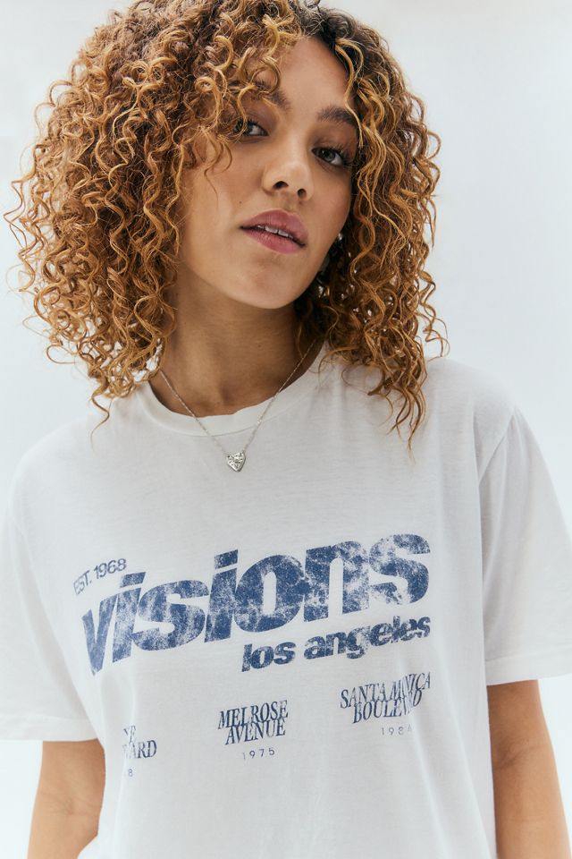 UO White Visions T-Shirt | Urban Outfitters UK