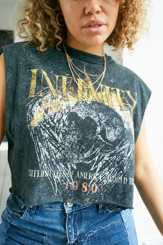 UO Black Infinity Tank Top | Urban Outfitters UK