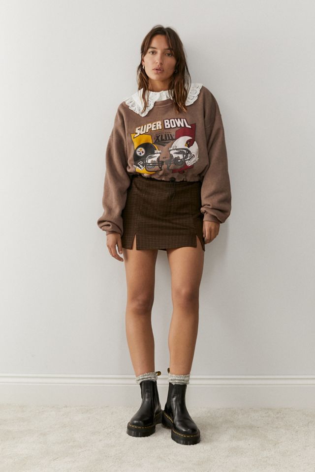 UO – Ultrakurzer Rock mit Schlitz und Karomuster | Urban Outfitters DE