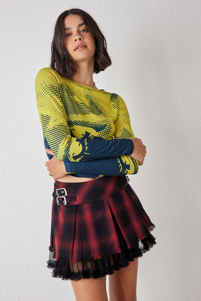 UO Tulle & Tartan Mini Kilt | Urban Outfitters UK