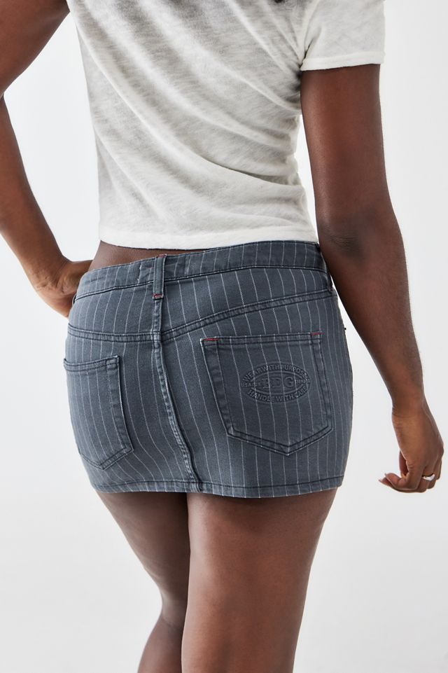 Bdg Ultimate Pinstripe Denim Mini Skirt Urban Outfitters Uk
